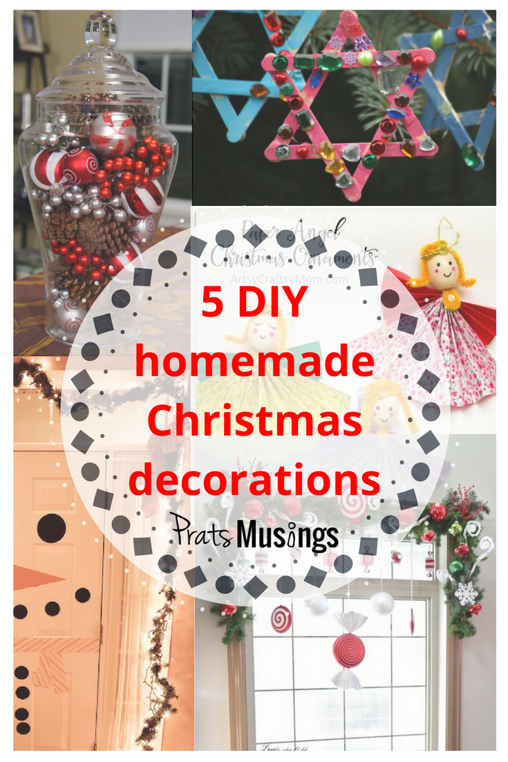 5 DIY homemade Christmas decorations - Pratsmusings