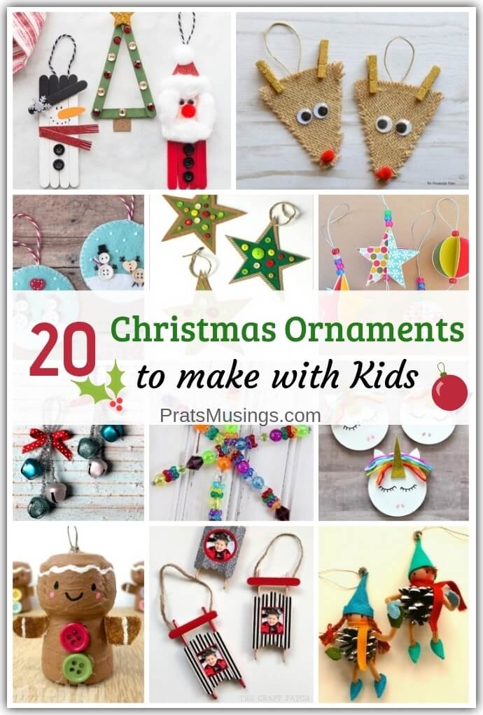 20 DIY Christmas Ornaments you can make with your Kids